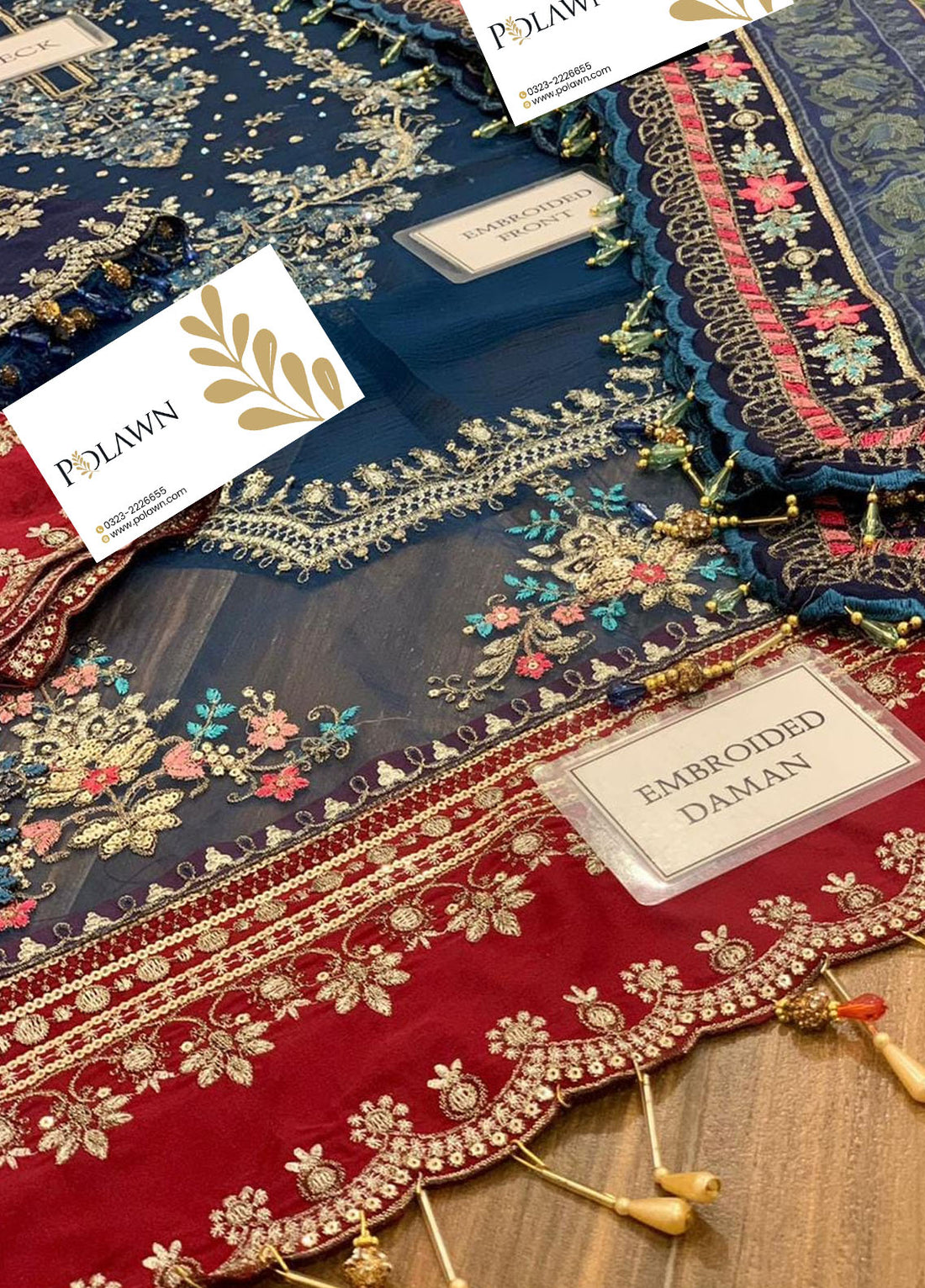 Blue Embroidered Unstitched 3 Piece Chiffon Suit MBL-BD-2407-22-Party ...